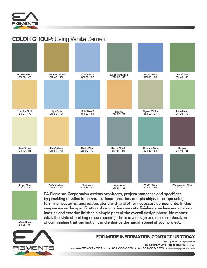 Color Charts | EA Pigments | New York